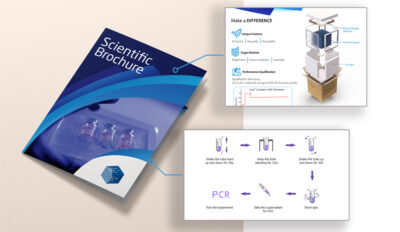 Features of a science brochure - industrial brochure examples